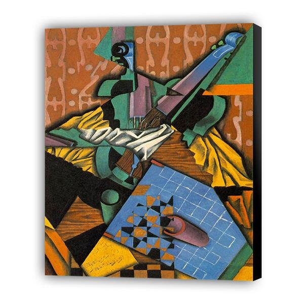 Pintura por numeros Juan Gris - Violín y tablero de damas - Cuadro para ...