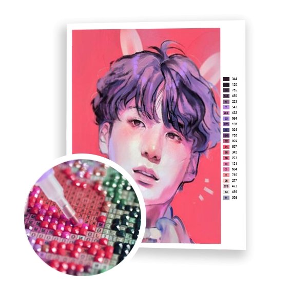 Jungkook de BTS pintura diamante